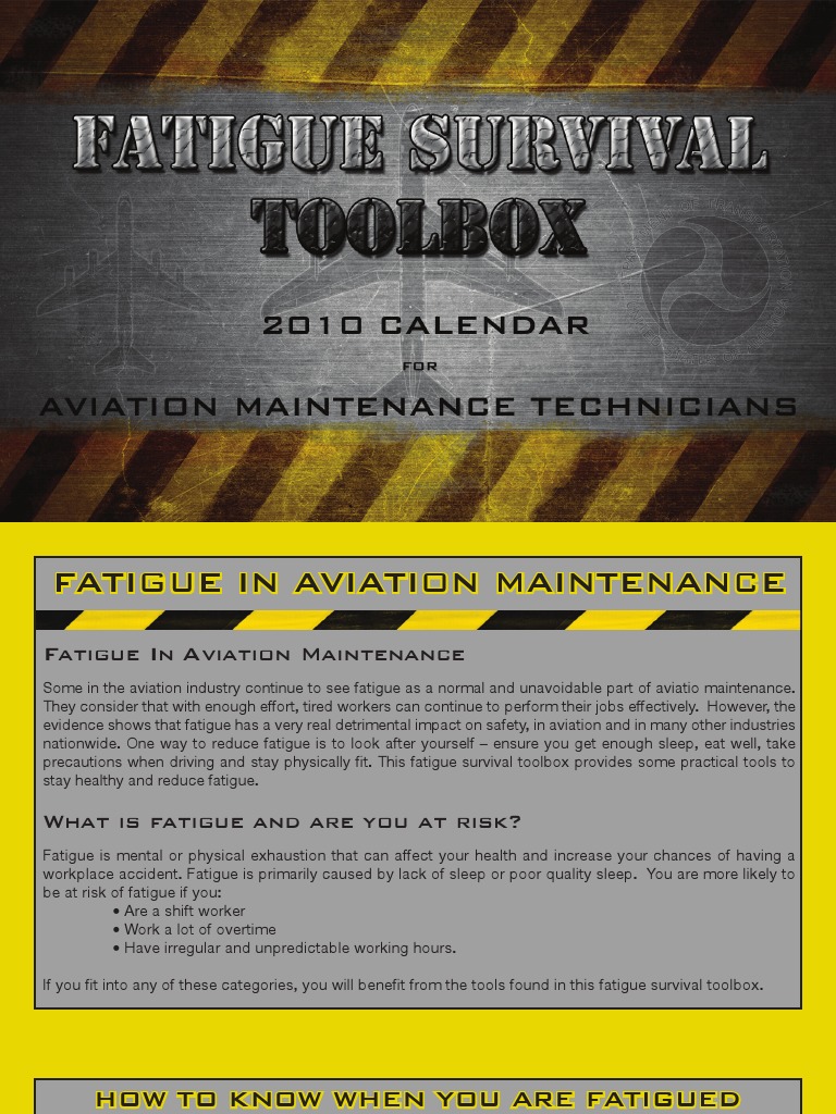 TOOLBOX Fatigue | PDF | Shift Work | Fatigue (Medical)