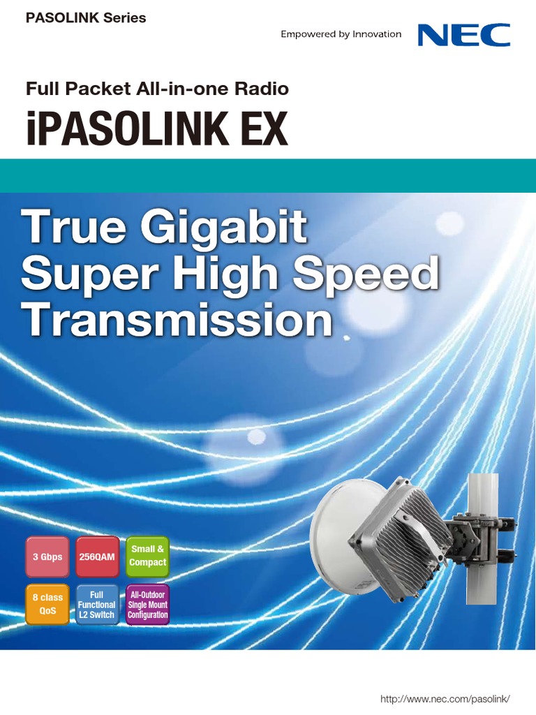 NEC IPasolink EX Brochure | PDF | Lte (Telecommunication) | 4 G