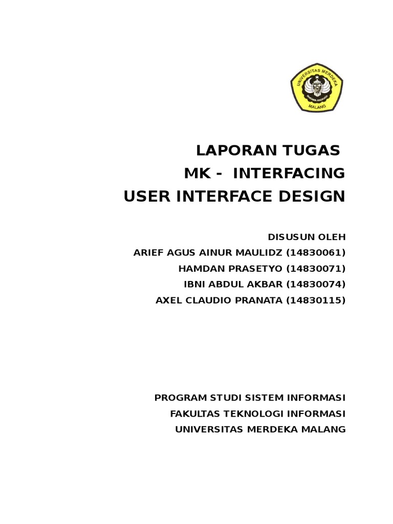 Makalah User Interface Design