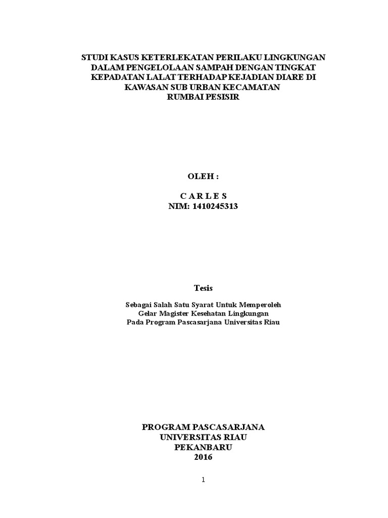 Daftar Isi Tesis | PDF