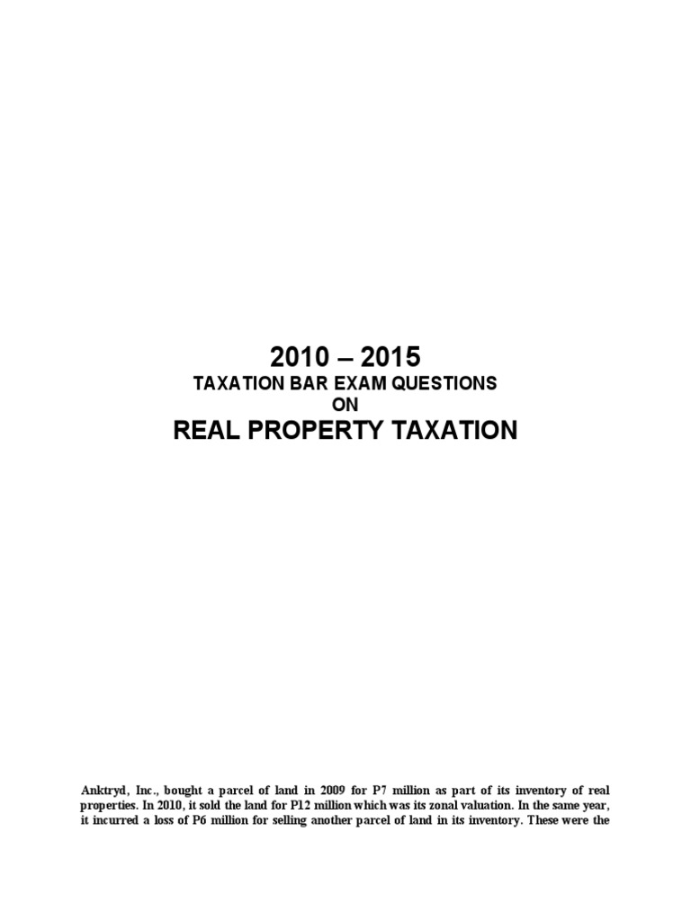 2010 - 2015 - Real Property Taxation PDF | PDF