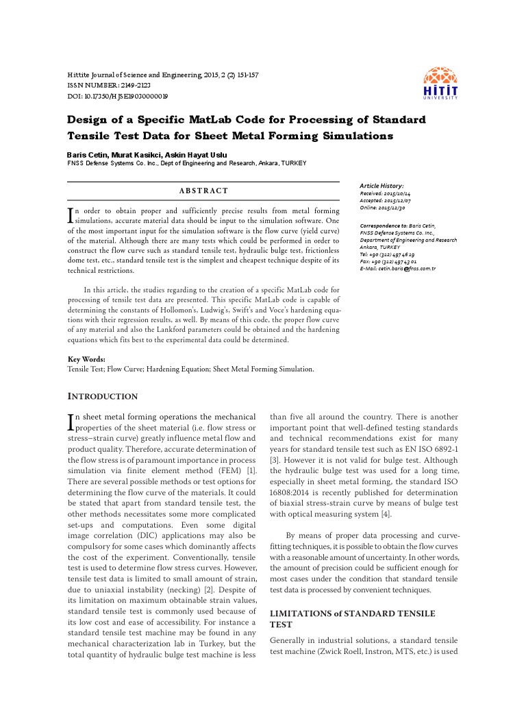 Matlab Code Stress - Strain | PDF | Ultimate Tensile Strength ...
