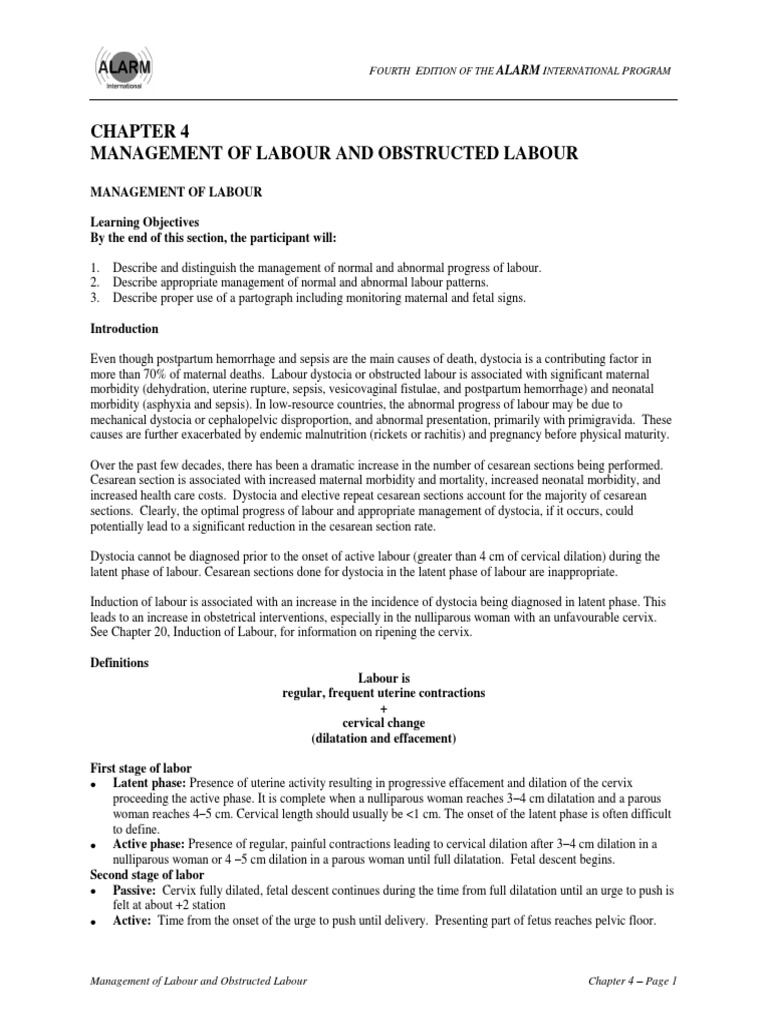 Monitoring Labor Progress and Identifying Abnormal Patterns through ...