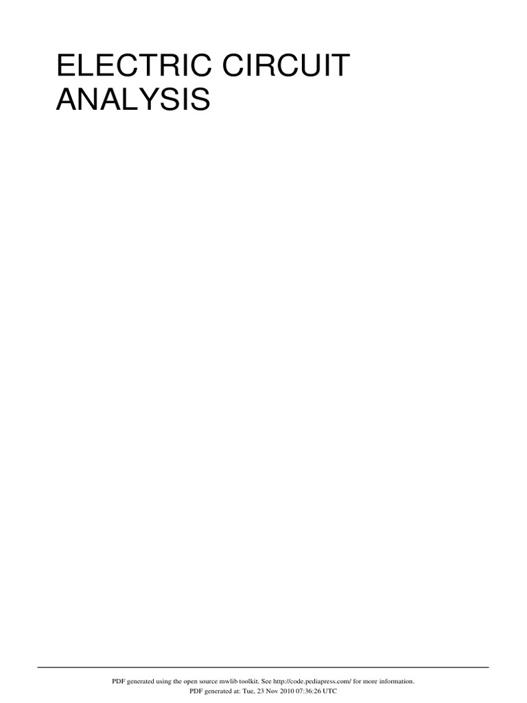 Electric Circuit Analysis PDF | PDF | Series And Parallel Circuits ...