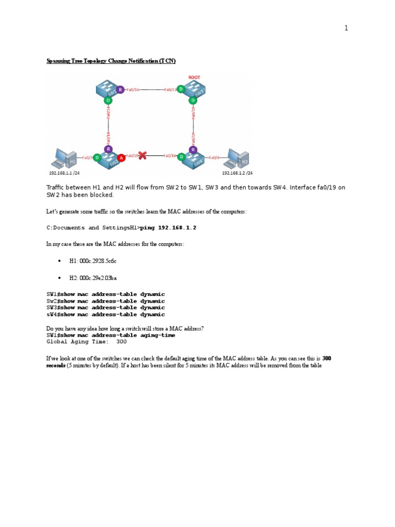 Spanning Tree Topology Change Notification | Download Free PDF ...
