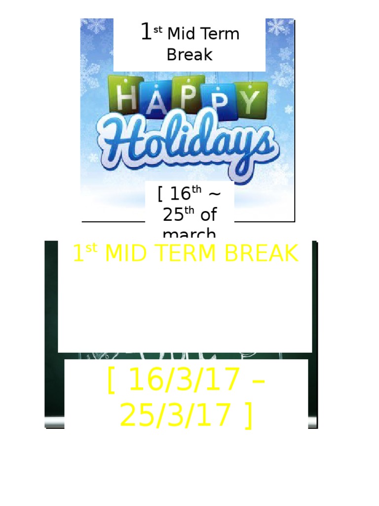 1st Mid Term Break | PDF