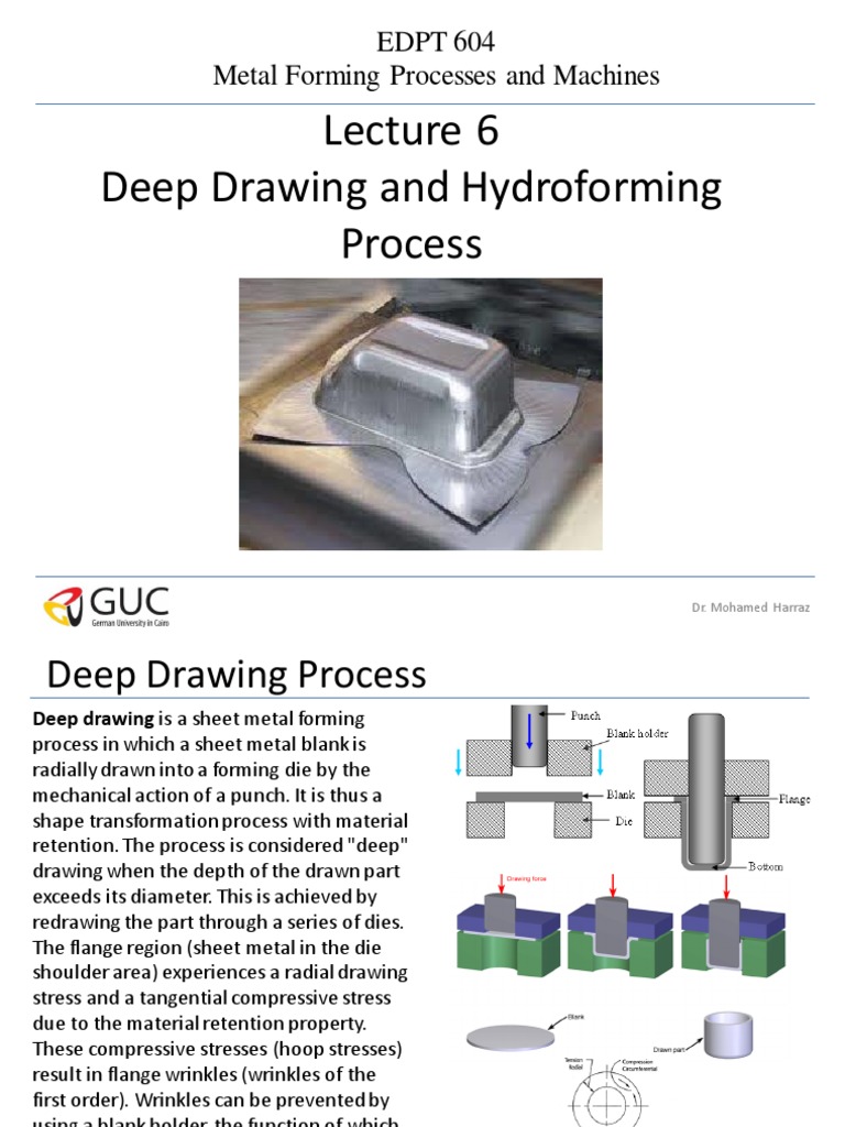 Lect 6 Deep Drawing PDF | PDF | Building Engineering | Industrial Processes