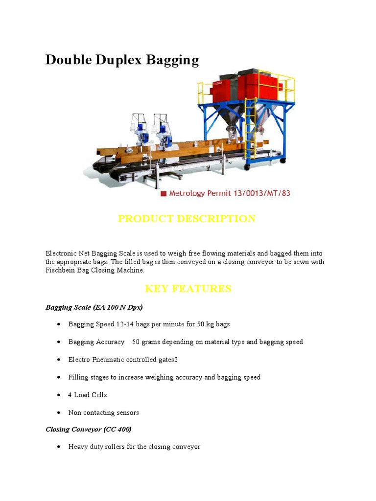Double Duplex Bagging | PDF | Machines | Electrical Engineering
