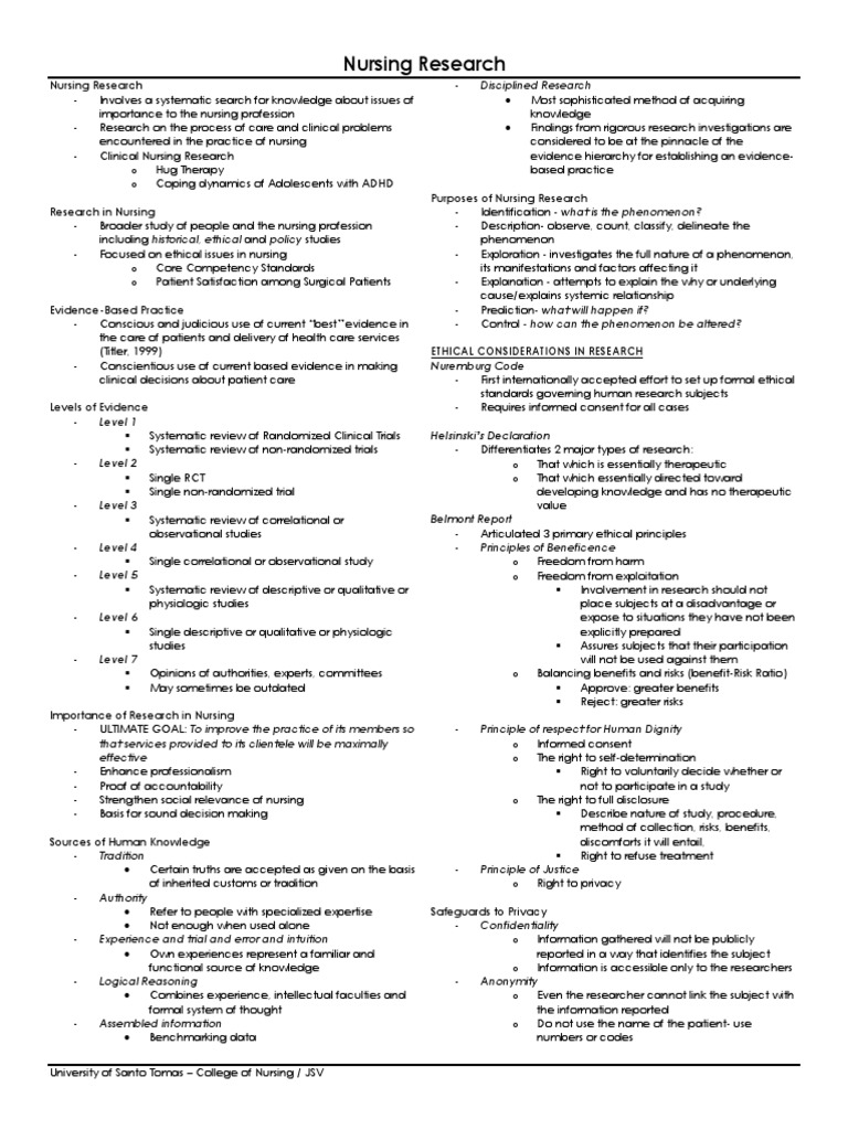Nursing Research | PDF | Sampling (Statistics) | Experiment