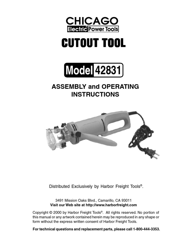 Harbor Freight Roto Zip Manual | PDF | Screw | Equipment