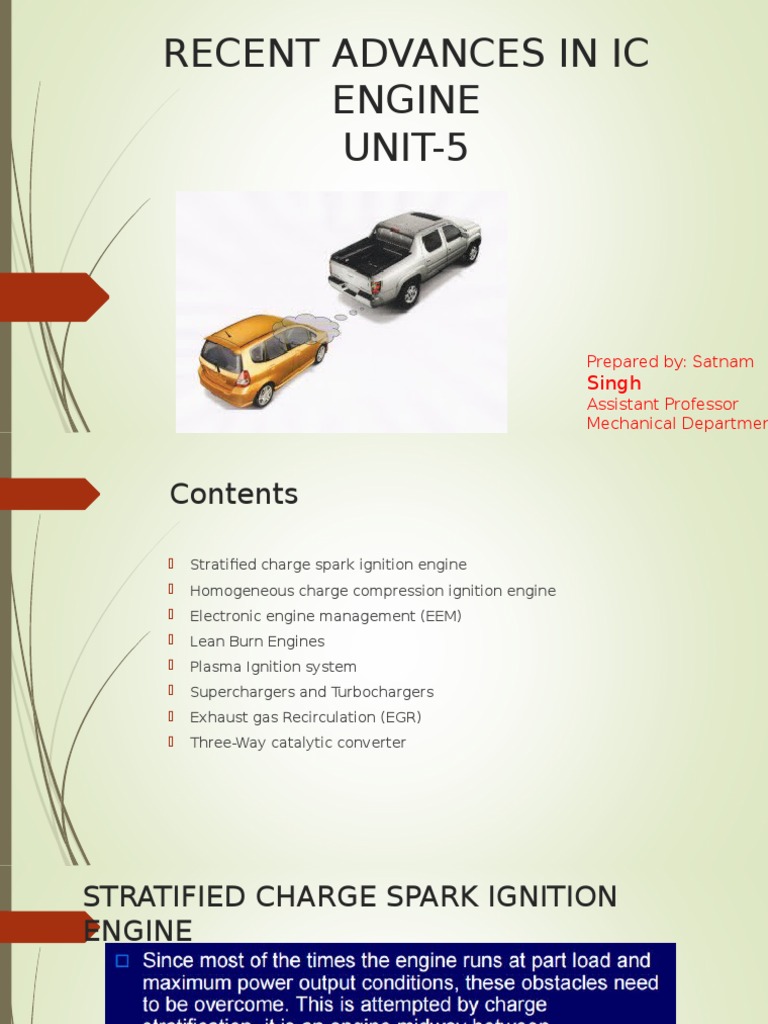 Advances in Internal Combustion Engines | PDF | Internal Combustion ...