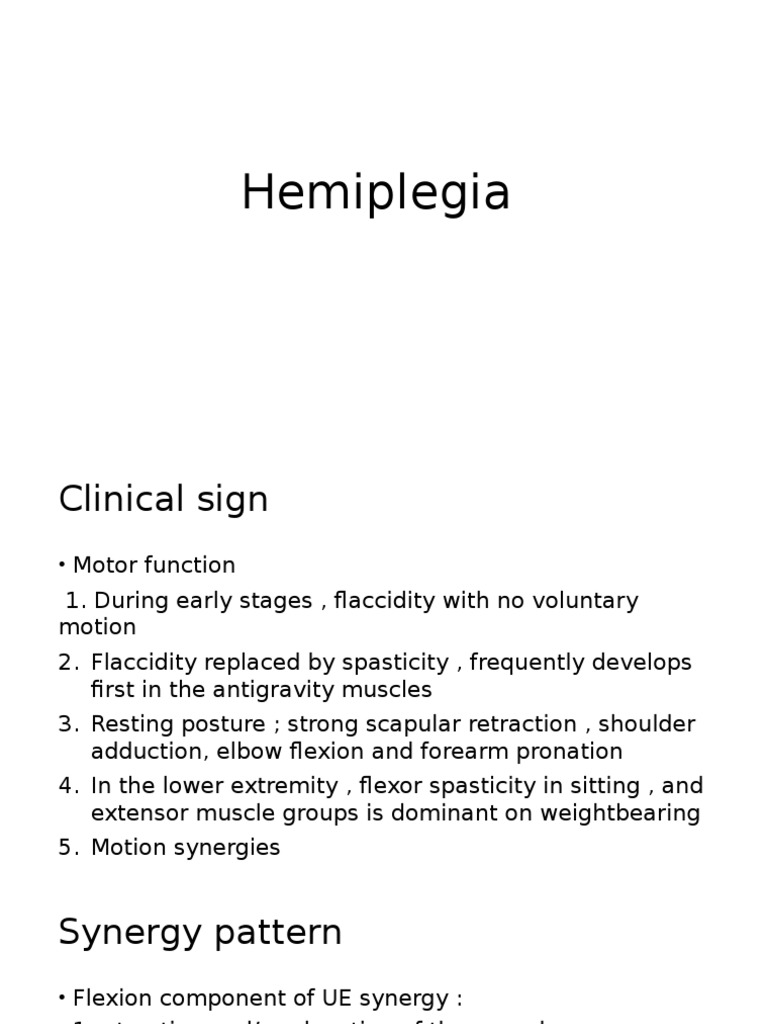 Hemiplegia | PDF | Anatomical Terms Of Motion | Dance Science