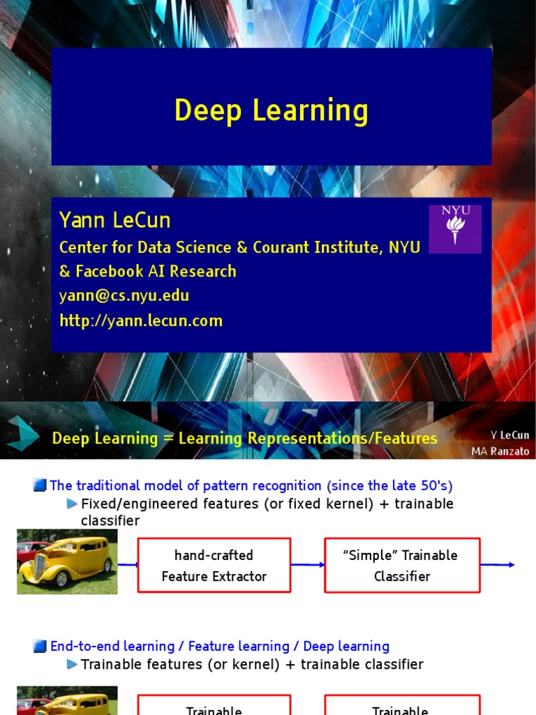 Deep Learning: Yann Lecun | PDF | Deep Learning | Artificial Neural Network