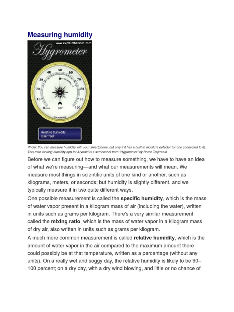 Hygrometer | PDF