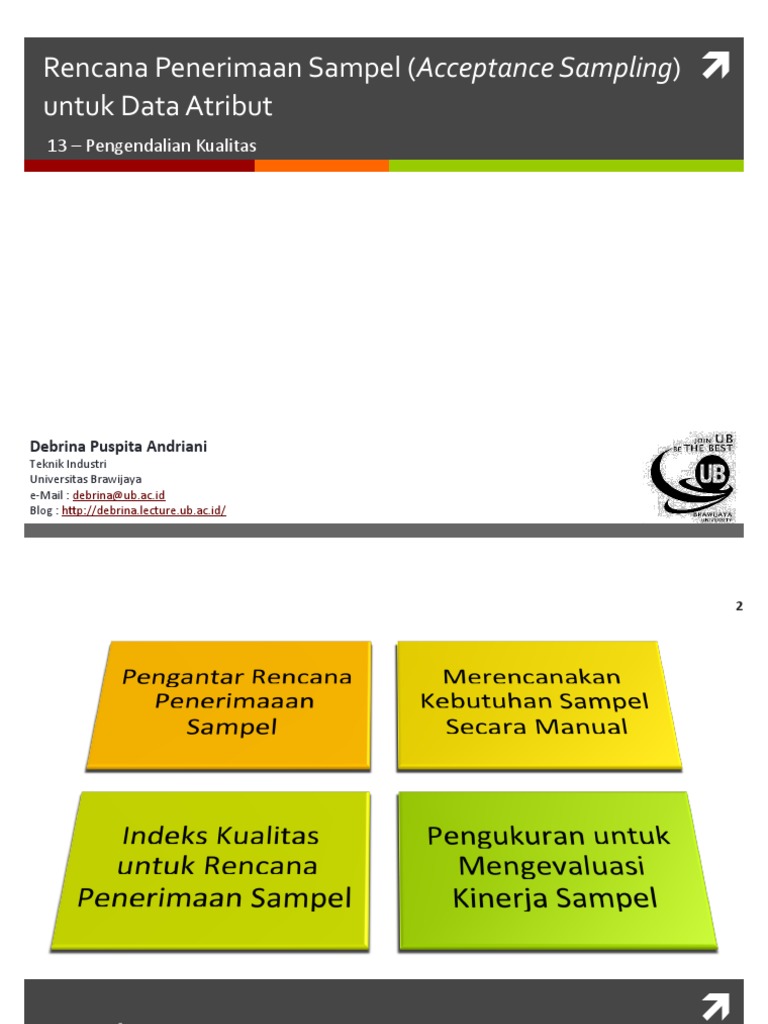 13 Rencana Penerimaan Sampel Untuk Data Atribut | PDF