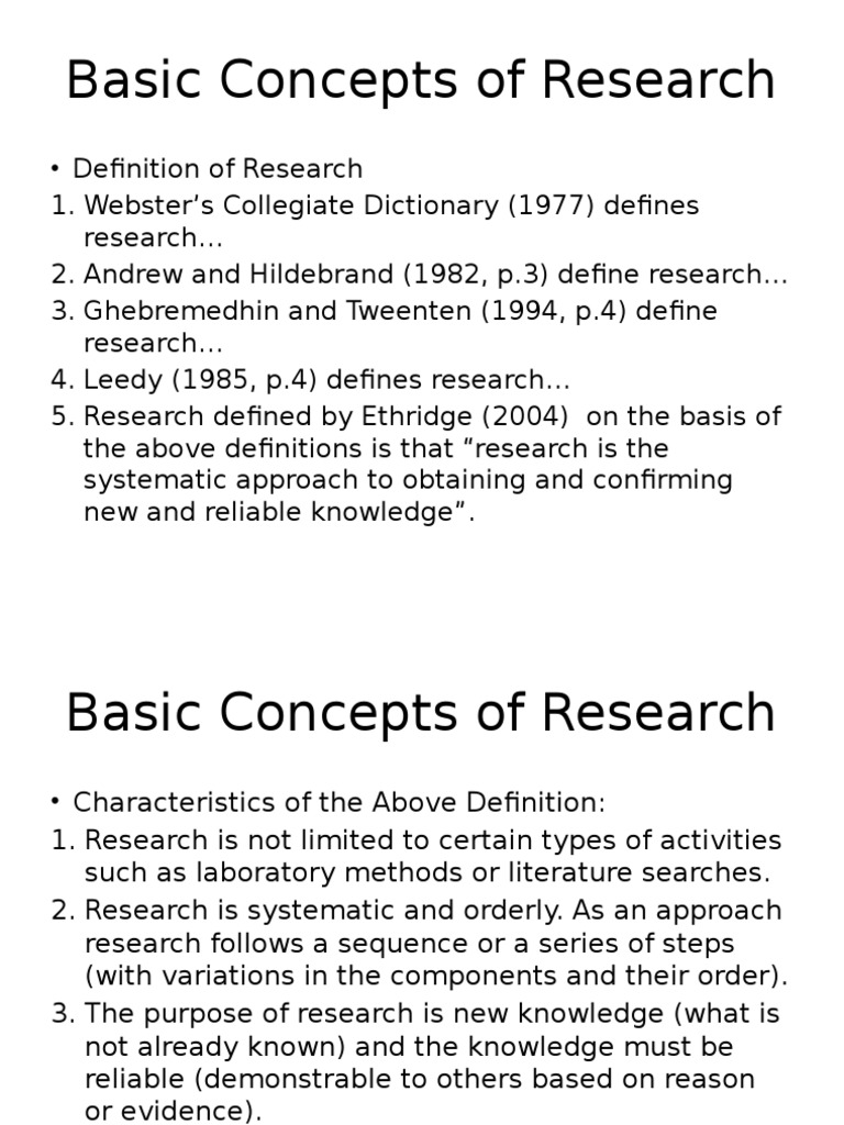 An In-Depth Exploration of Key Concepts and Methodologies in Research | PDF
