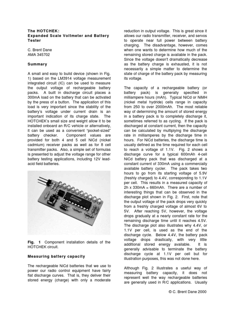 The Hotchek: Expanded Scale Voltmeter and Battery Tester | PDF ...