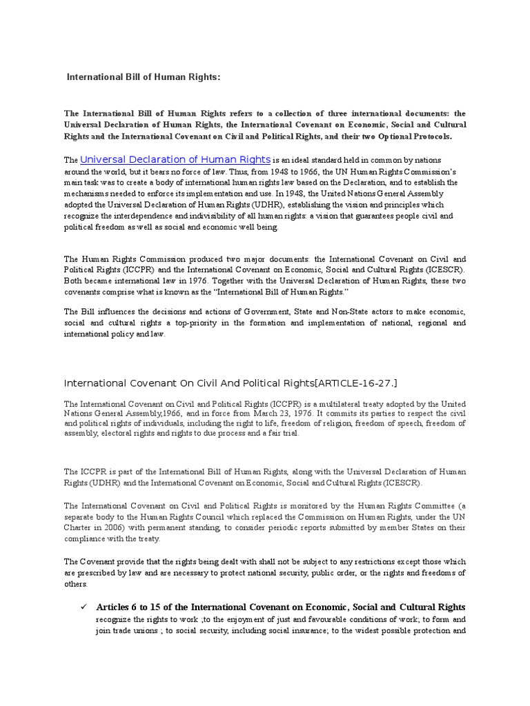 Bill of Rights | PDF | Human Rights | Rights