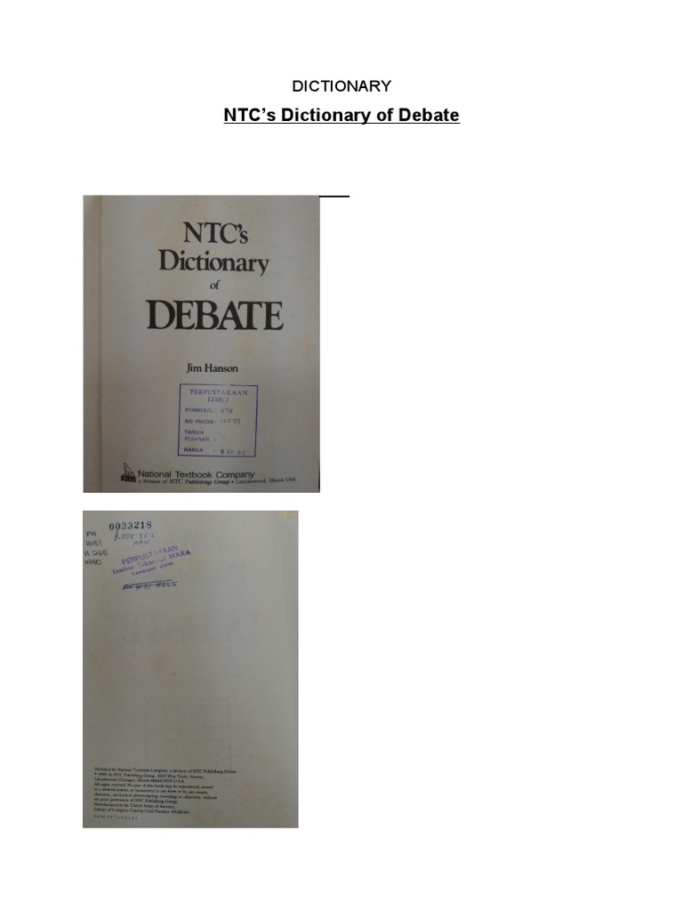 Definition of Dictionary | PDF