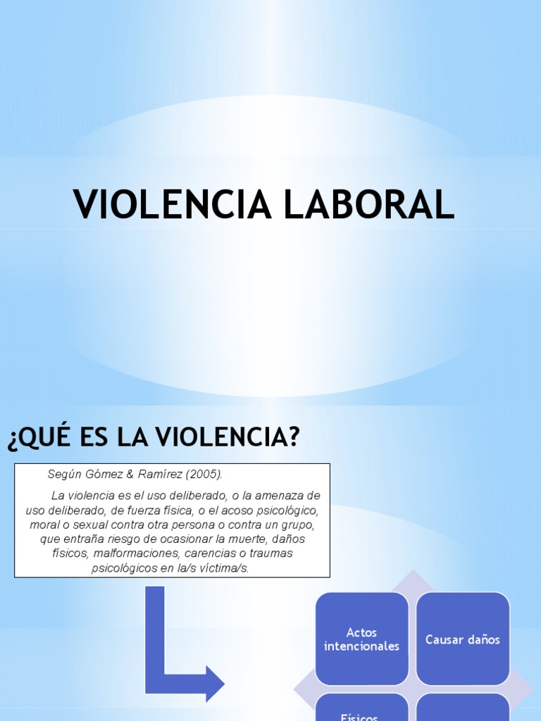 Violencia Laboral Pdf Acoso Sexual Violencia