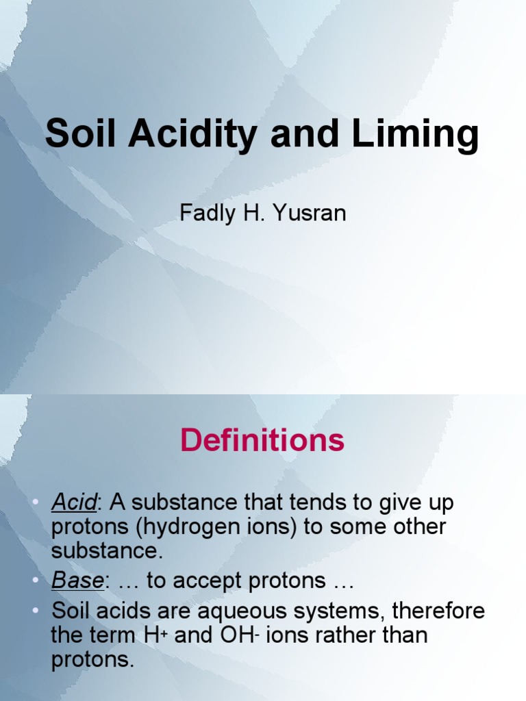 Soil Acidity and Liming | PDF