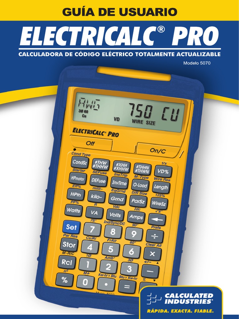 Electricalc Pro Guia de Usuario PDF | PDF | Vatio | Resistencia ...