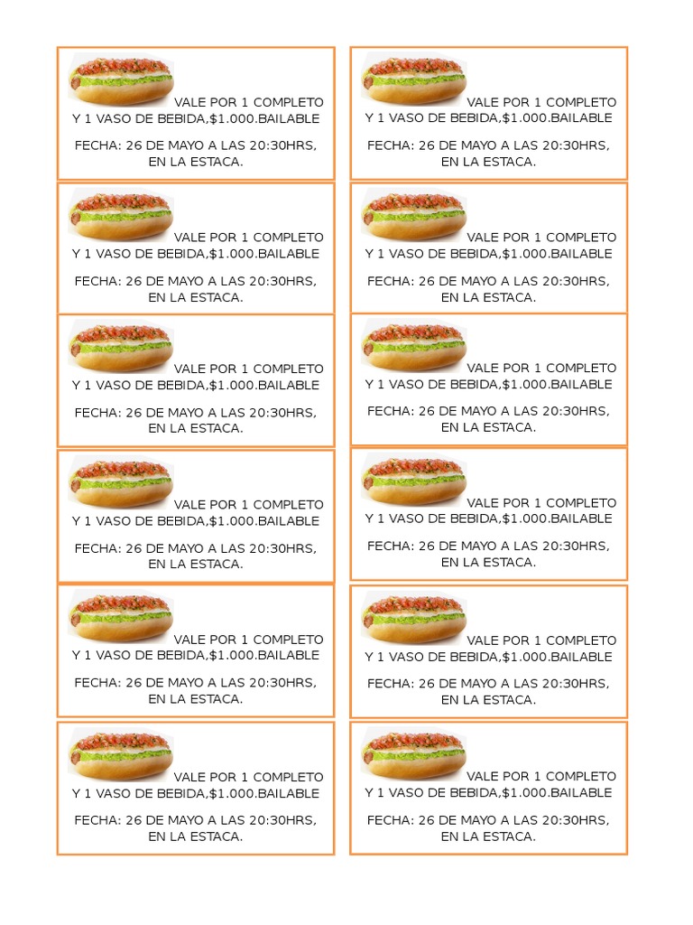 Vales para Completo | PDF