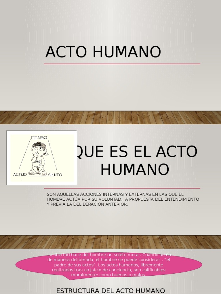 Acto Humano | PDF | Moralidad | Libre albedrío