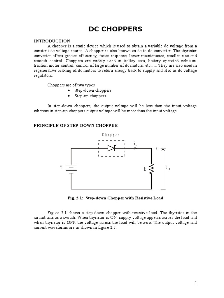 DC Choppers | PDF | Amplifier | Direct Current