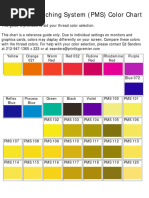 PMS Color Code Reference Chart | PDF | Color | Vision