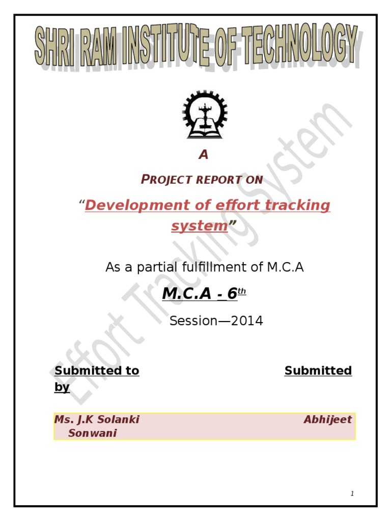 Development of Effort Tracking System | PDF | Input/Output | Databases