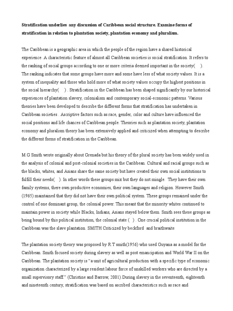 Caribbean Social Structure | PDF | Social Stratification | Caribbean