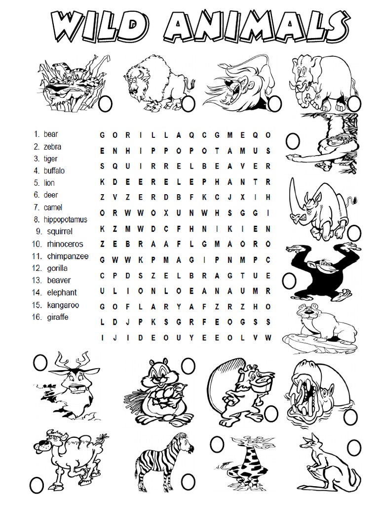 Wild-Animals-Wordsearch - II2 27 PDF | PDF