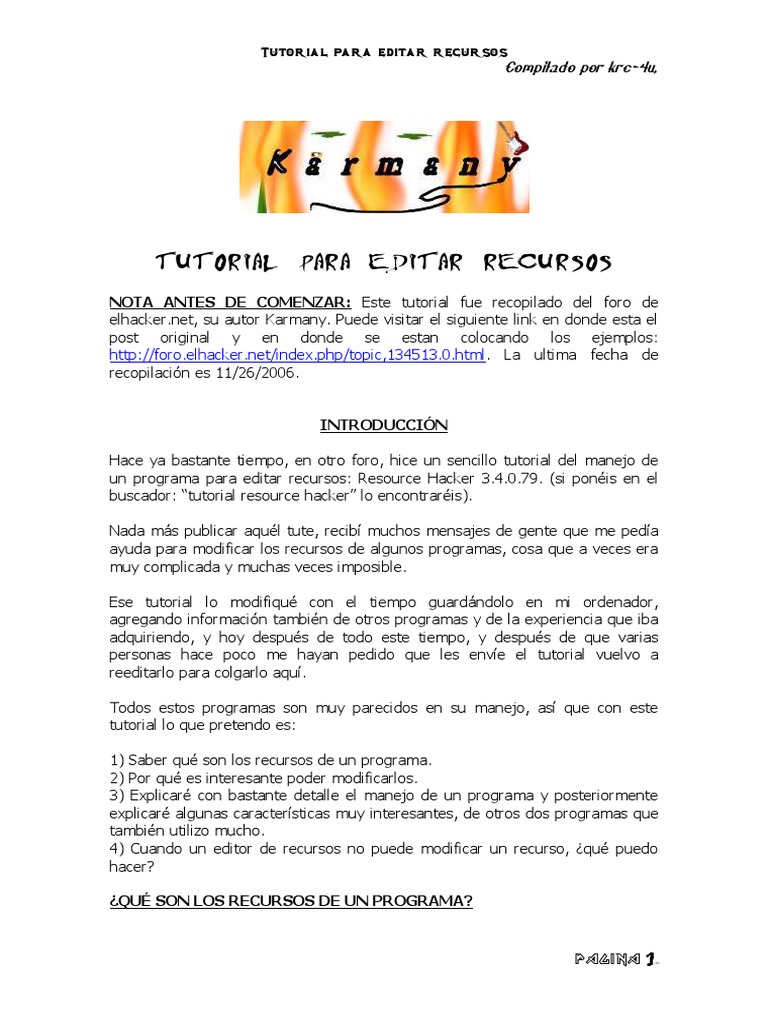 Tutorial para Editar Recursos | PDF | Ventana (informática) | Compilador