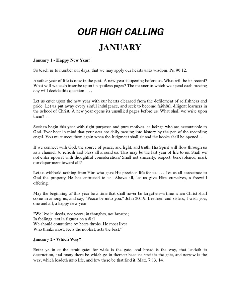 Our High Calling | PDF | Eternal Life (Christianity) | Jesus