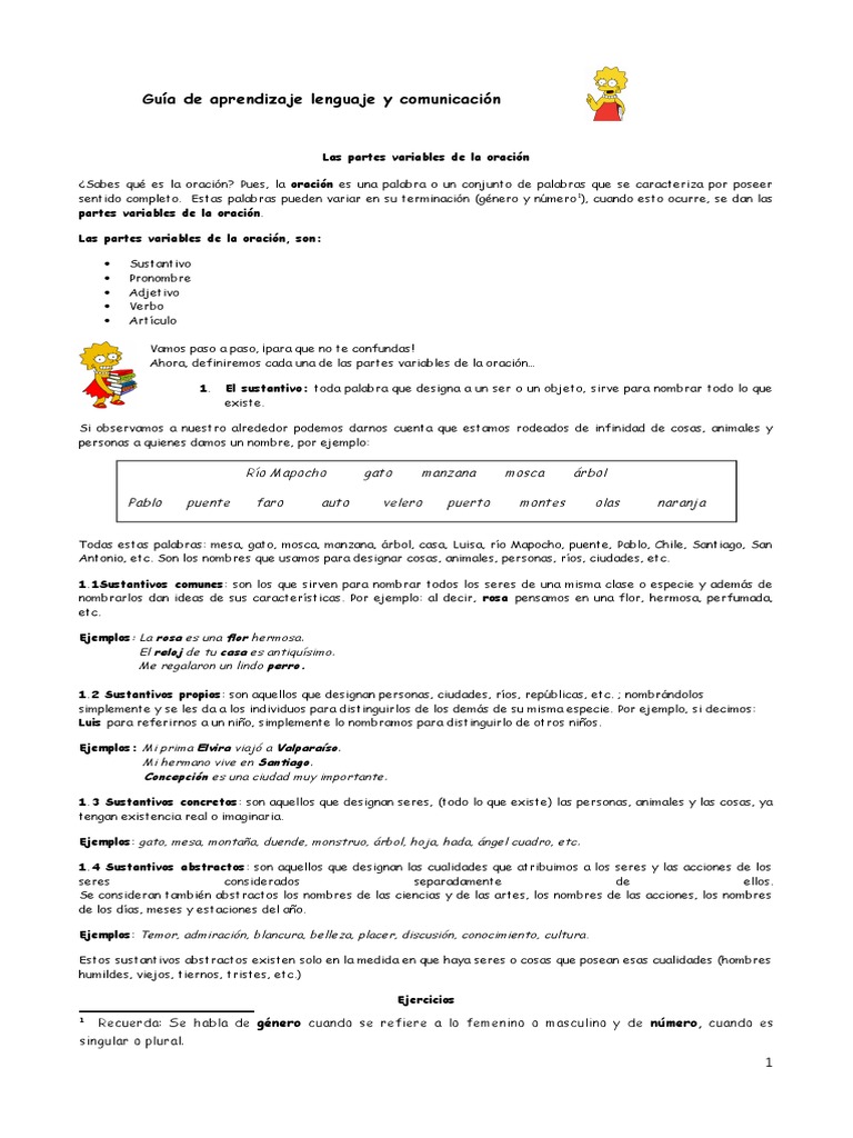 Guia de Gramatica Septimo | PDF | Verbo | Adjetivo