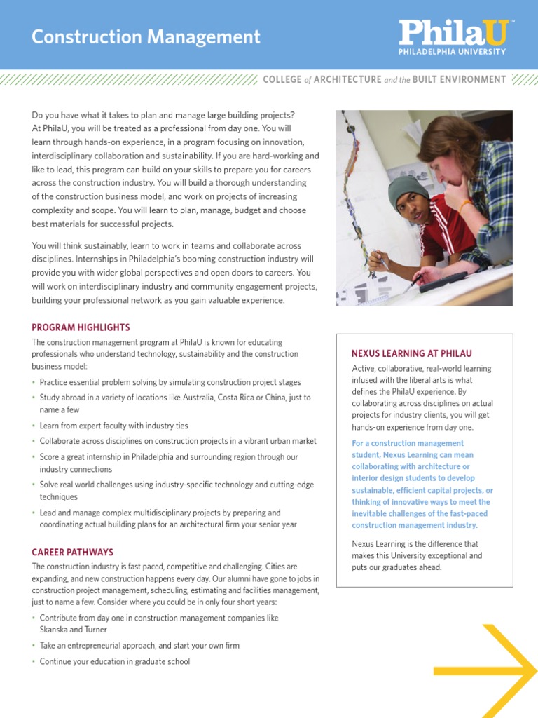 Fact Sheet CM | PDF | Construction Management | Interdisciplinarity