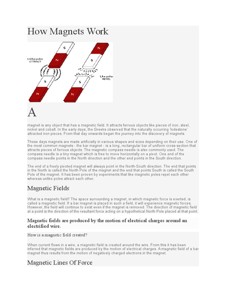How Magnets Work | PDF | Magnetic Field | Magnet