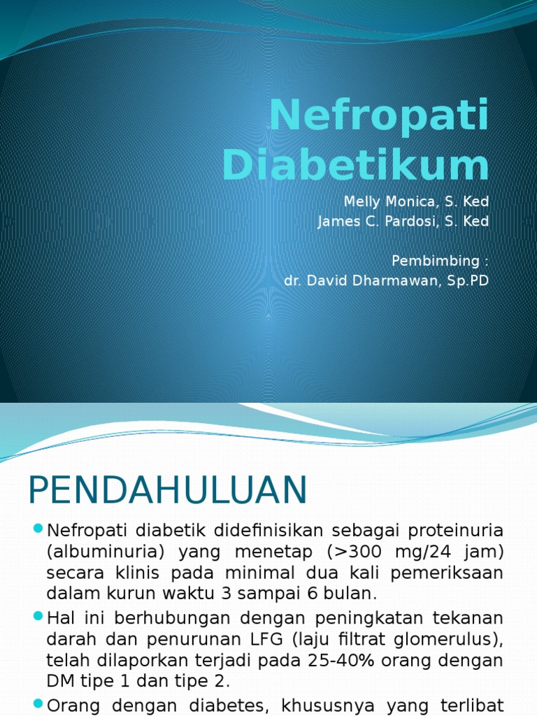 Nefropati Diabetik: Penyebab dan Penanganan | PDF