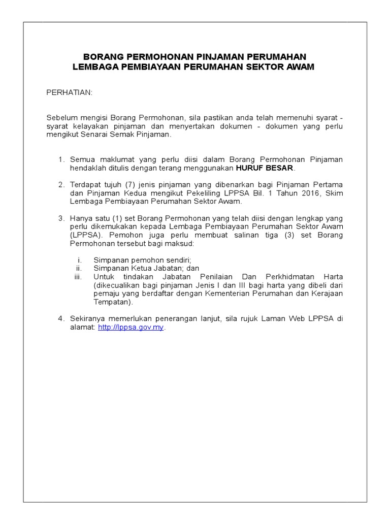 Borang LPPSA | PDF
