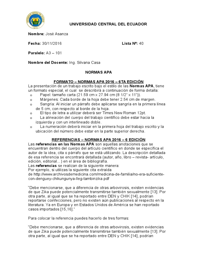 Normas Apa | PDF | Publicación | Bibliografía