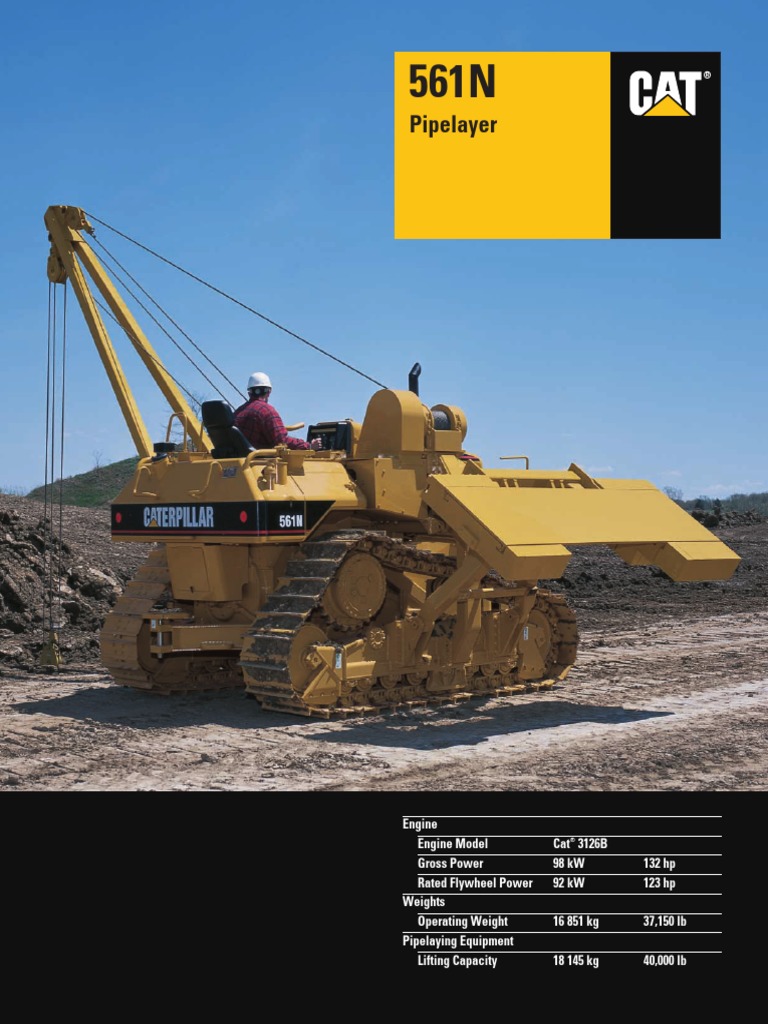 Cat 561 N Pipe Layer | PDF | Transmission (Mechanics) | Turbocharger
