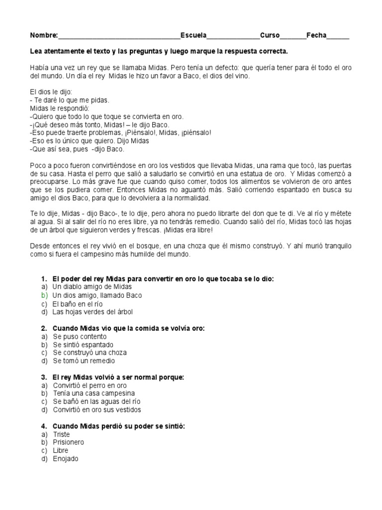 El Rey Midas | PDF | Dioniso | Ocio