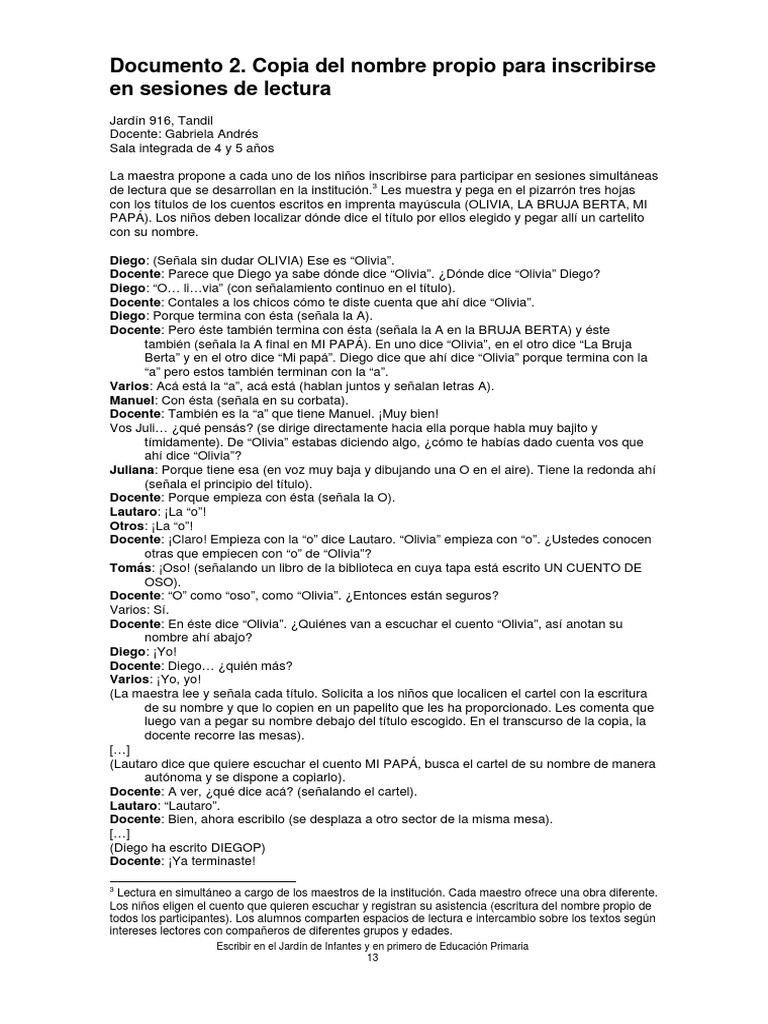 Actividad para Trabajar El Nombre | PDF | Jardín de infancia | Maestros