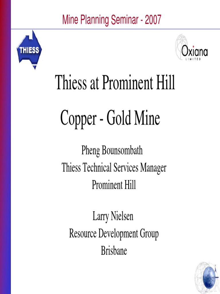 08 Prom Hill Mine Planning - Pheng Bounsombath & Larry Niels | PDF ...