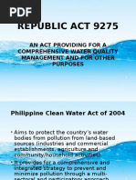 RA 9275 Clean Water Act With Examples | PDF