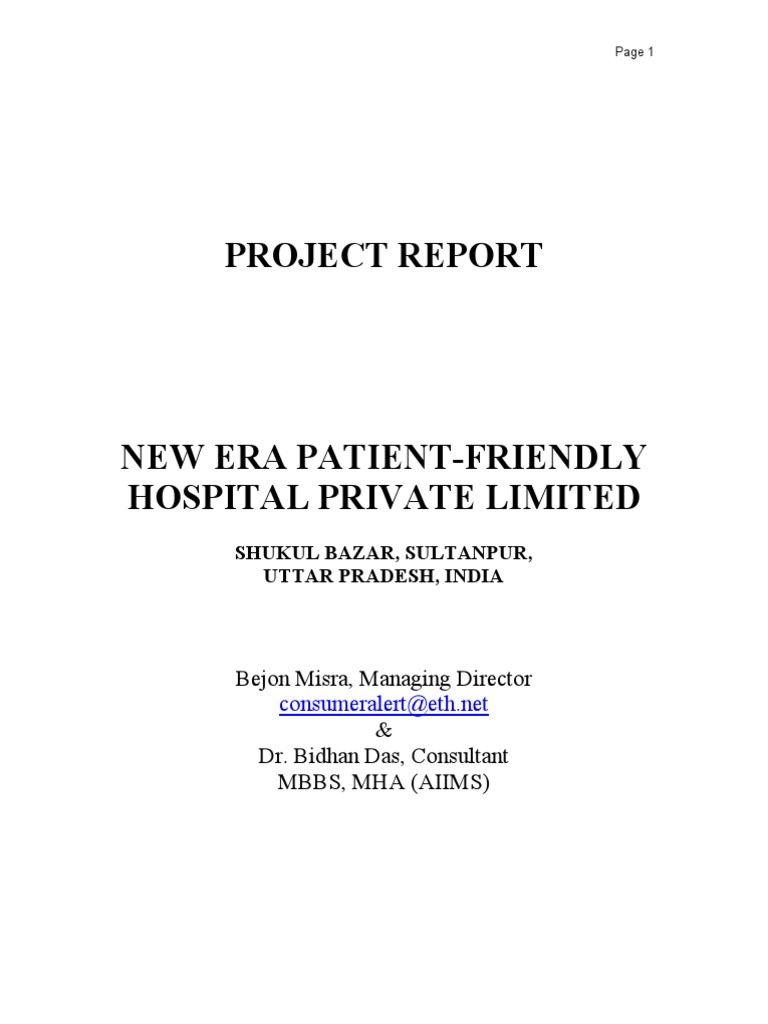 30 Bedded Hospital Project Report | PDF | Hospital | Health Care