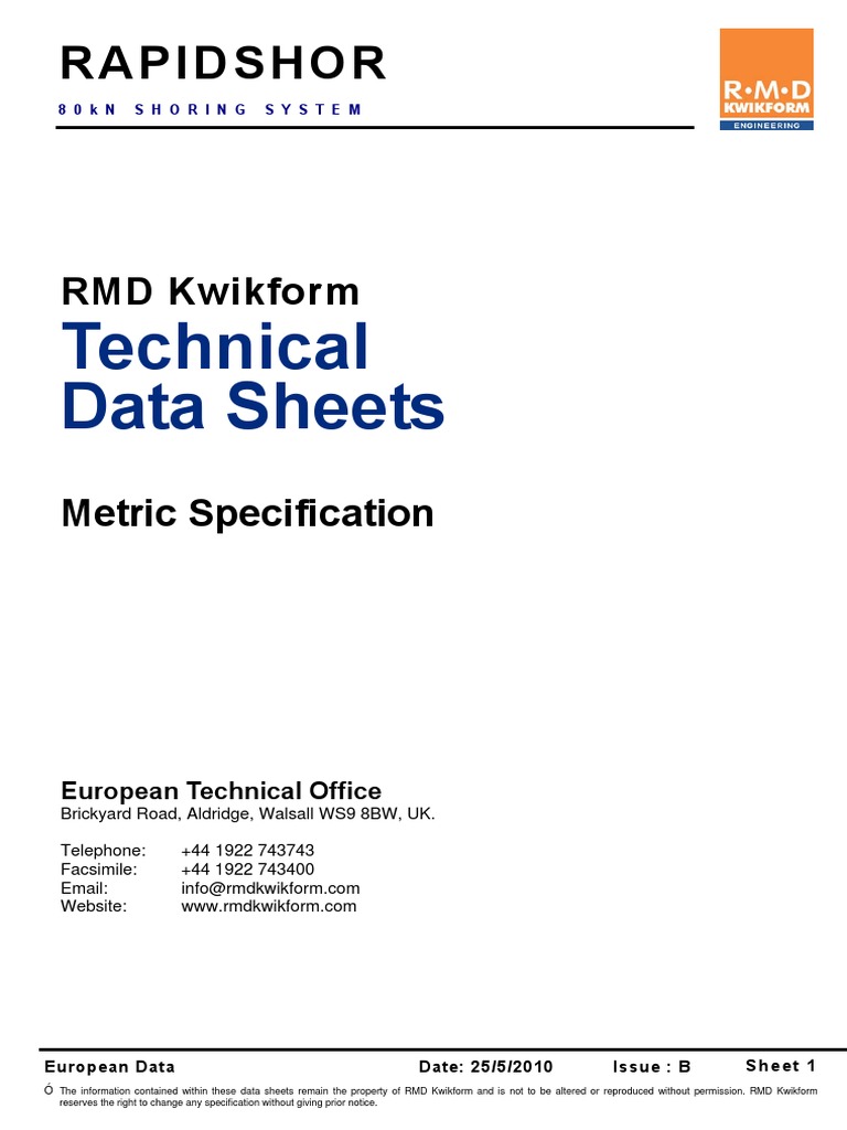 Rapidshor Shoring System Overview | PDF | Mechanical Engineering