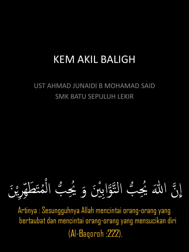 Panduan Akil Baligh dan Bersuci | PDF | Agama & Spiritualitas