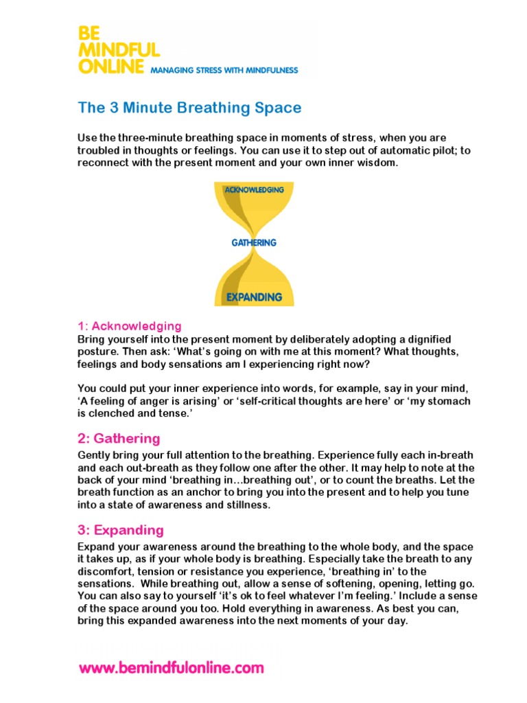 3 Minute Breathing Space | PDF